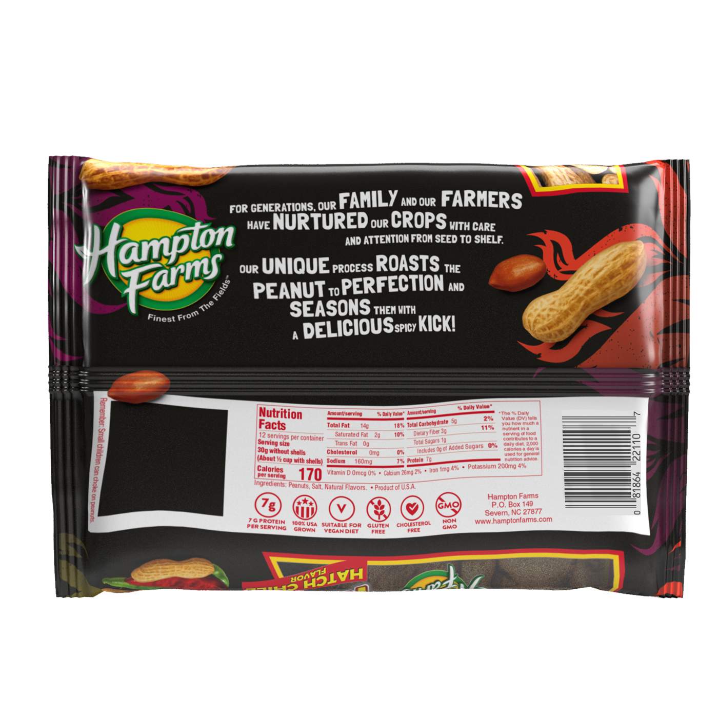Hampton Farms Hatch Chili Flavored In-Shell Hot Nuts - Shop Nuts ...