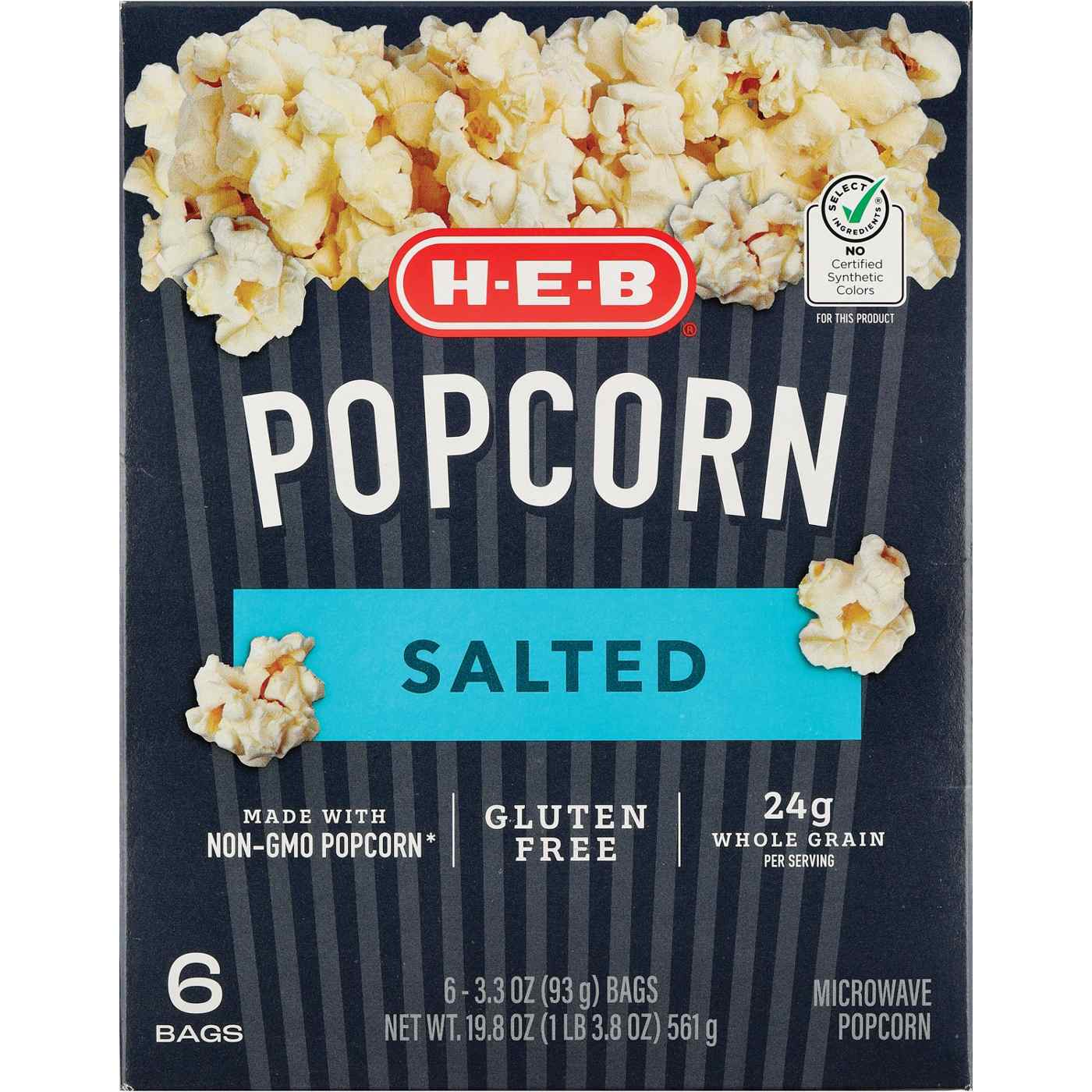 H-E-B Microwave Popcorn - Salted - Shop Popcorn at H-E-B