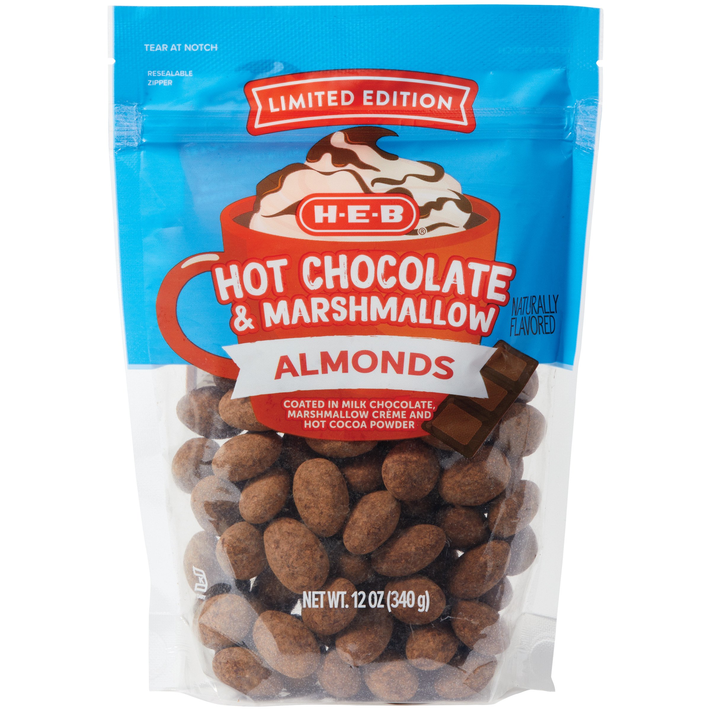 H-E-B Hot Chocolate & Marshmallow-Flavored Almonds - Shop Nuts & seeds ...