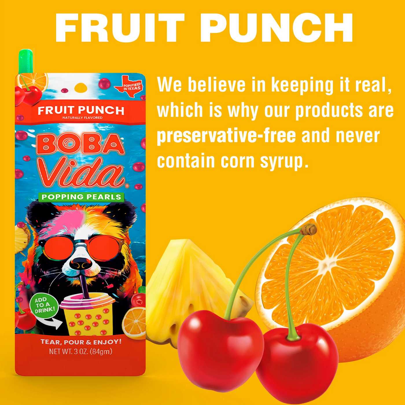 Boba Vida Fruit Punch Popping Boba - Shop Tea at H-E-B