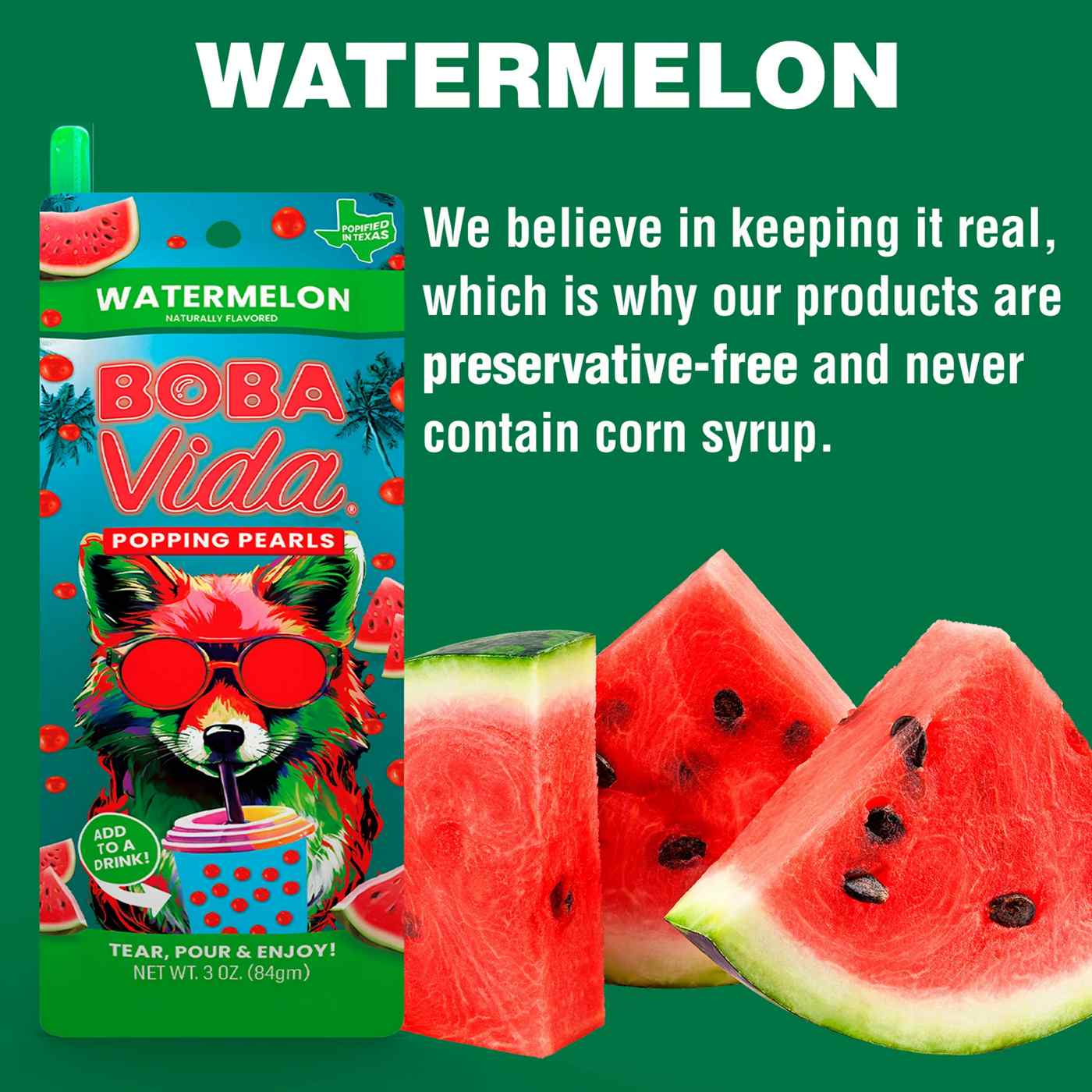 Boba Vida Watermelon Popping Boba - Shop Tea at H-E-B