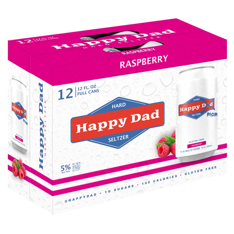 Happy Dad Happy Mom Raspberry Seltzer 12 oz Cans - Shop Malt beverages ...