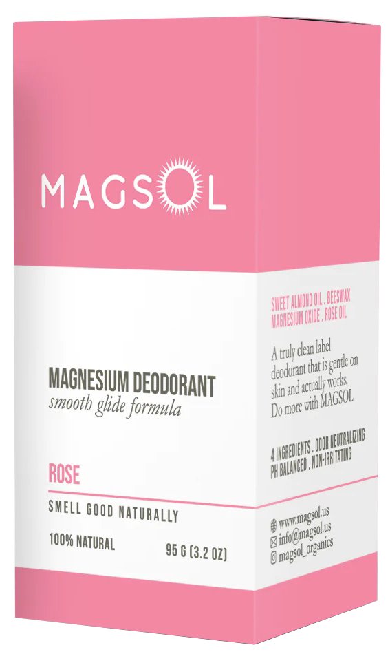Magsol Rose Magnesium Deodorant, 3.2 oz | Central Market - Really Into Food