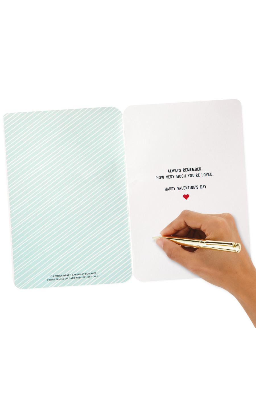 Hallmark Removable Felt Heart Ornament Signature Valentine's Day Card ...