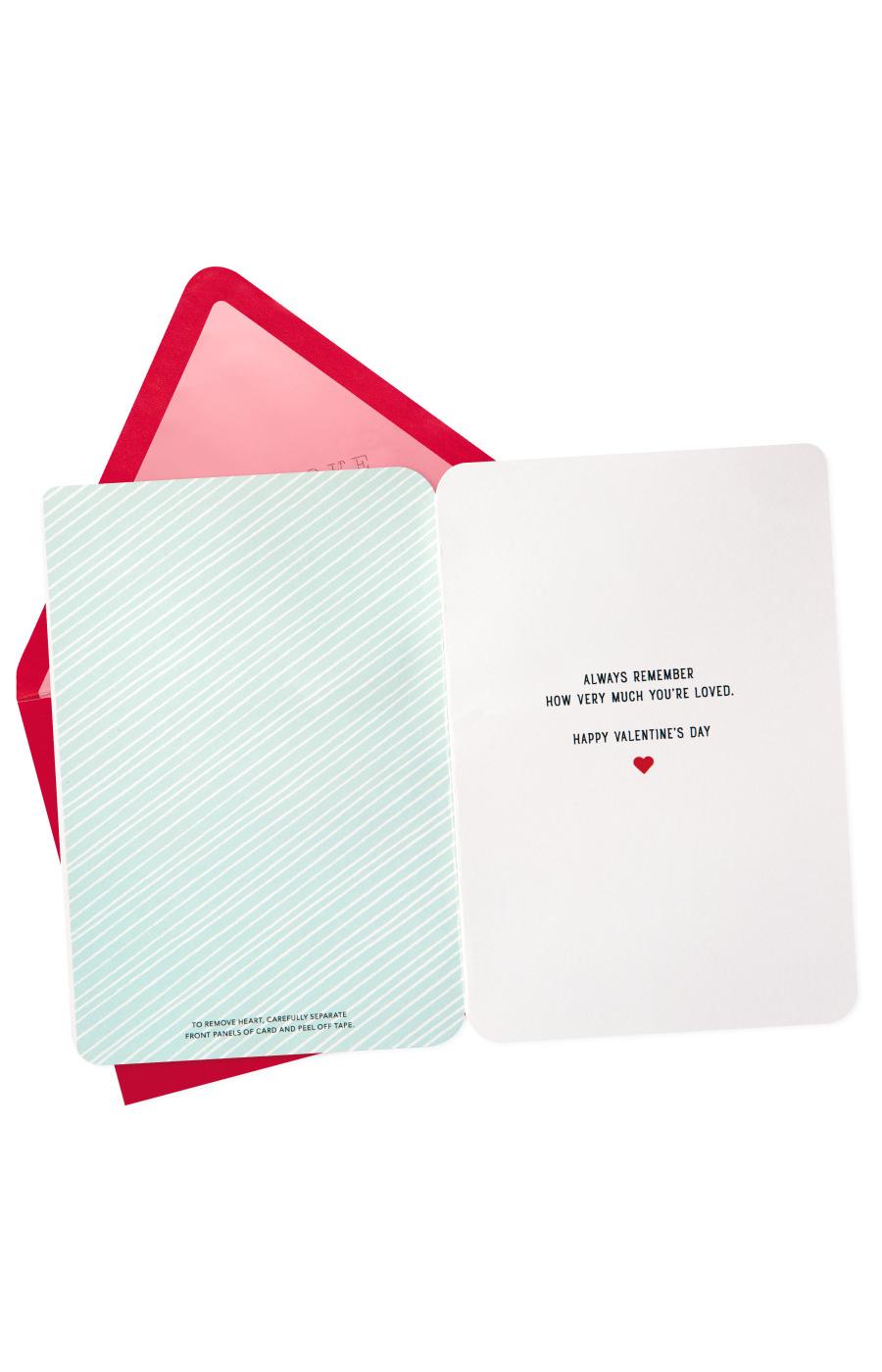 Hallmark Removable Felt Heart Ornament Signature Valentine's Day Card ...