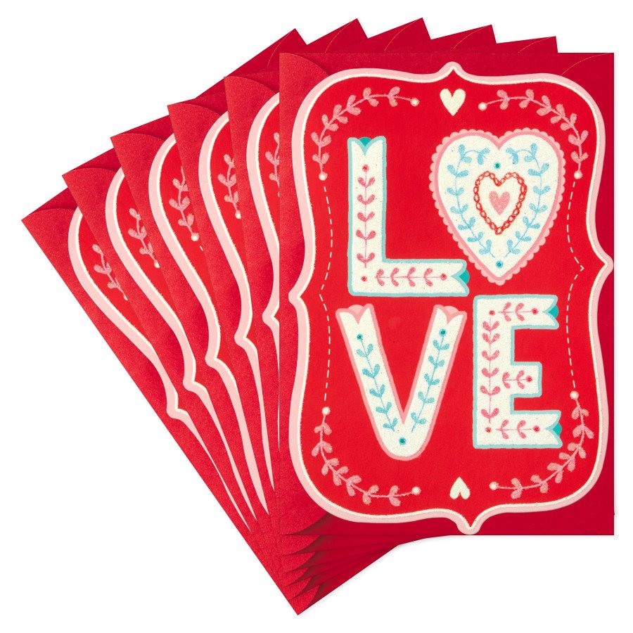 Hallmark Love Valentine's Day Cards with Envelopes - S11 - Shop Invites ...