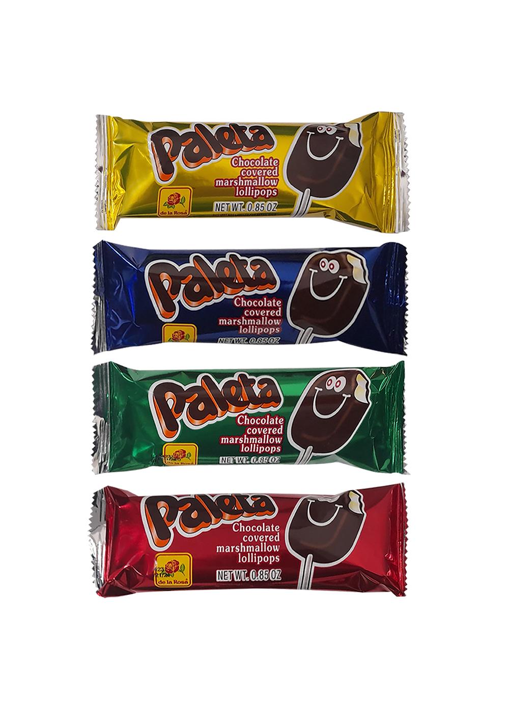 De La Rosa Paleta Chocolate Covered Marshmallow Lollipop - Shop Candy ...