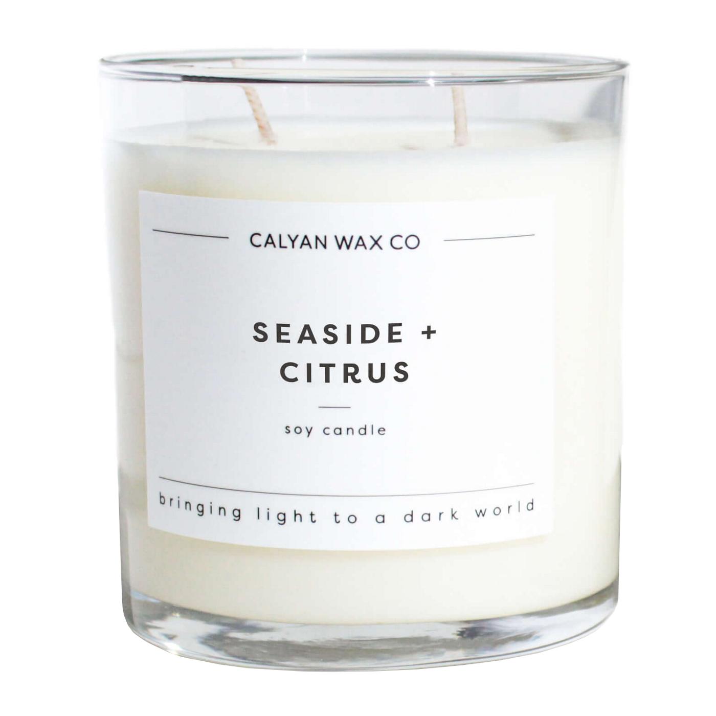 Calyan Wax Co. Seaside + Citrus Scented Soy Candle - Shop Candles at H-E-B