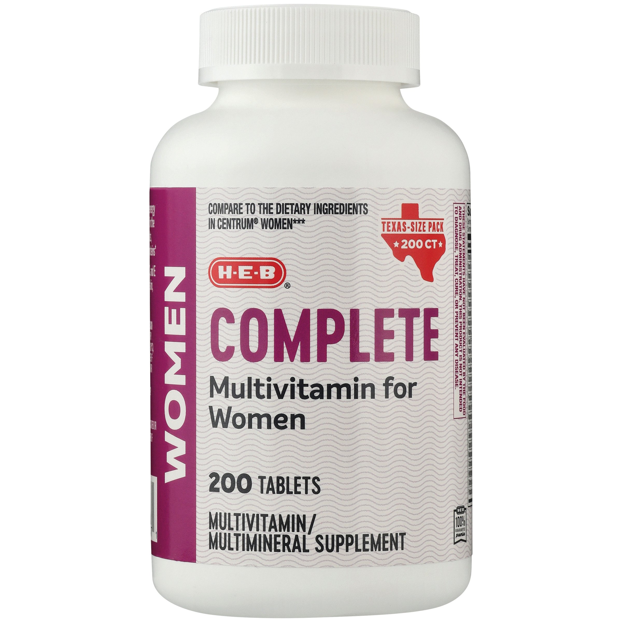 H-E-B Complete Multivitamin for Women Texas-Size Pack - Shop ...