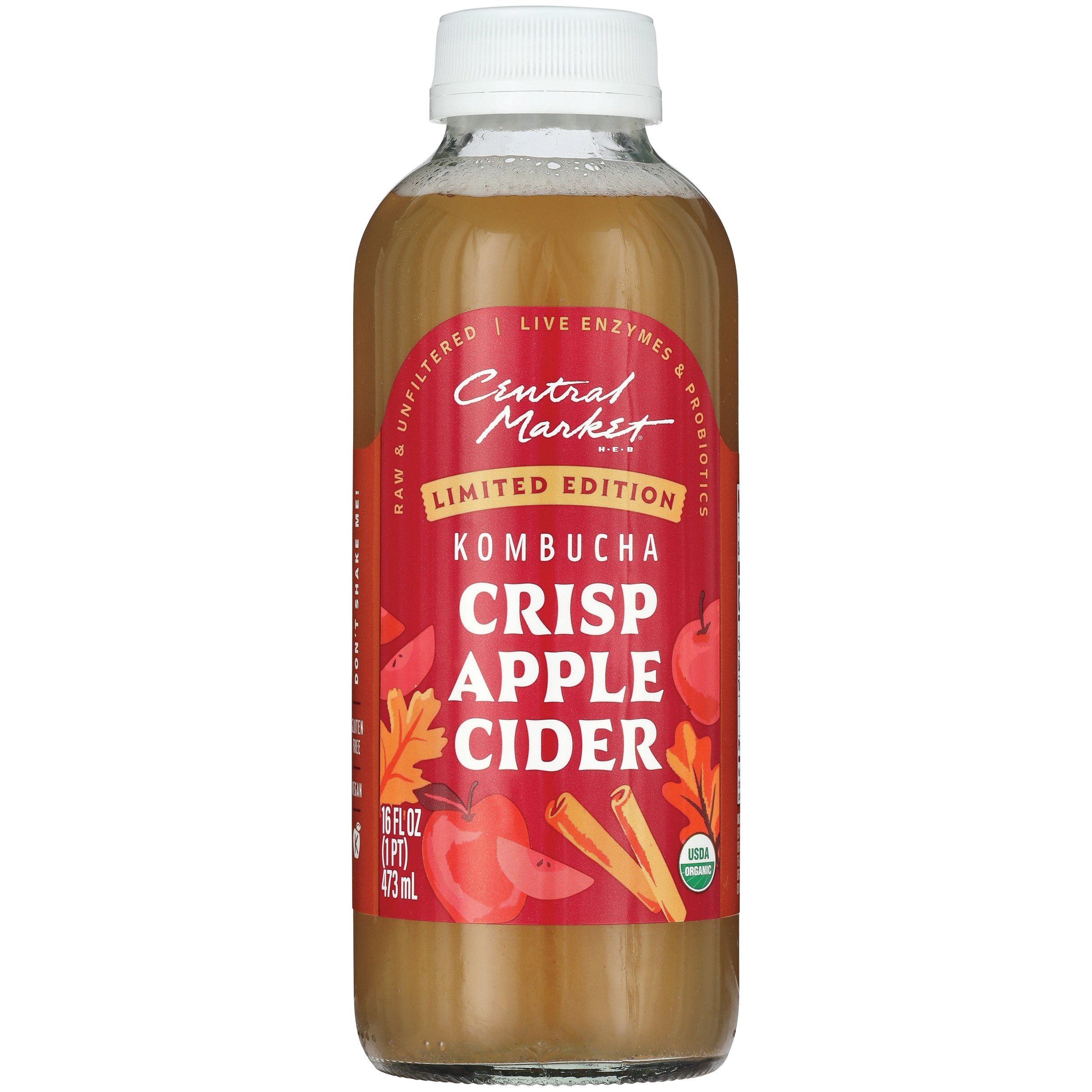 Central Market Organic Kombucha - Crisp Apple Cider - Shop Tea at H-E-B