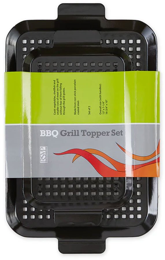 RSVP International Small & Medium Porcelain Coated Grill Top Set, 2 ct ...