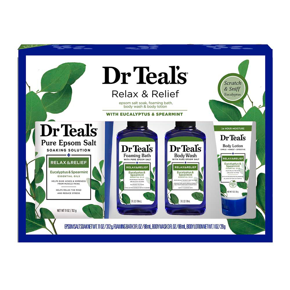 Dr Teal's Relax & Relief Set - Eucalyptus & Spearmint - Shop Bath ...