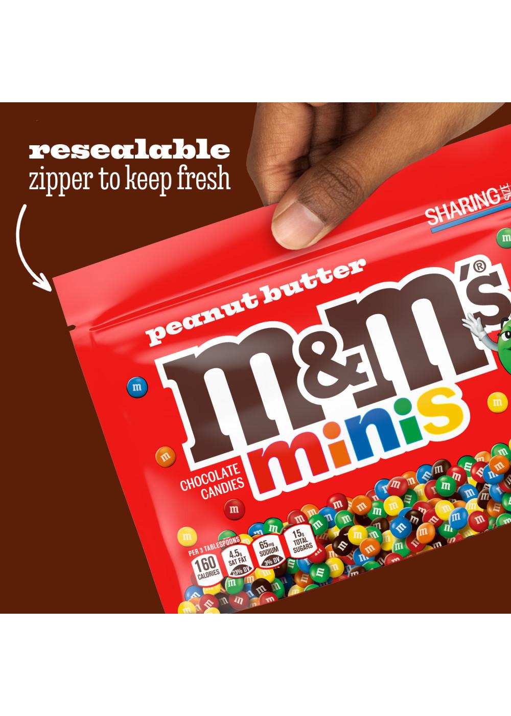 M&M'S Minis Peanut Butter Milk Chocolate Candy - Sharing Size - Shop ...