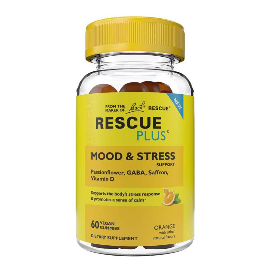 Bach Rescue Plus Mood & Stress Support Gummies - Orange - Shop Herbs ...