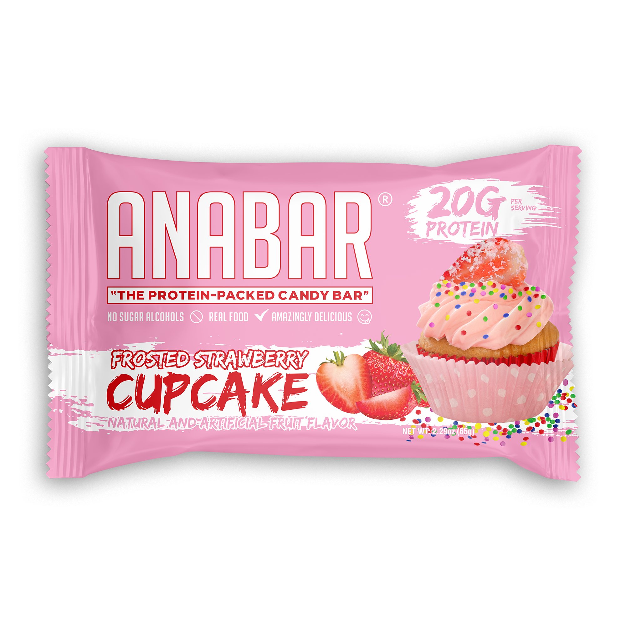 Anabar 20g Protein-Packed Candy Bar - Frosted Strawberry Cupcake - Shop ...