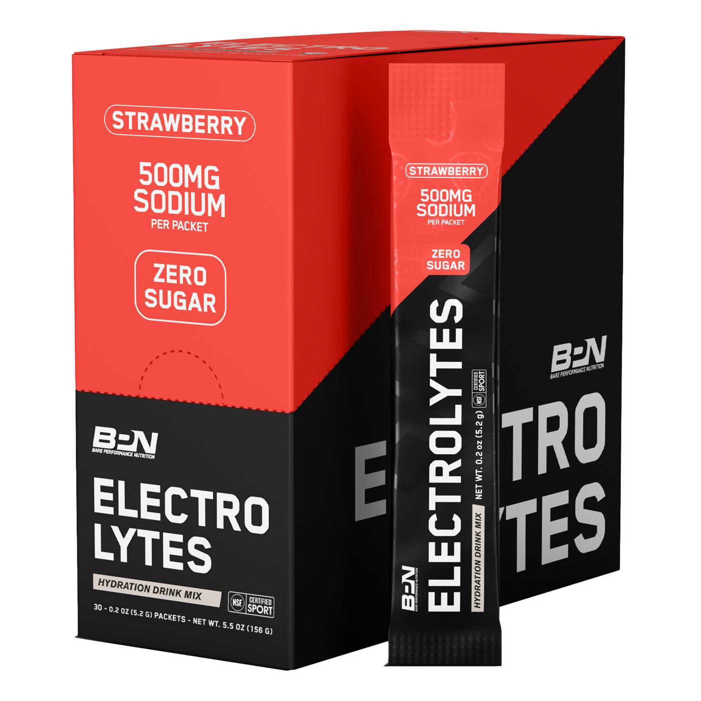 Bare Performance Nutrition Electrolytes Hydration Drink Mix Packets ...