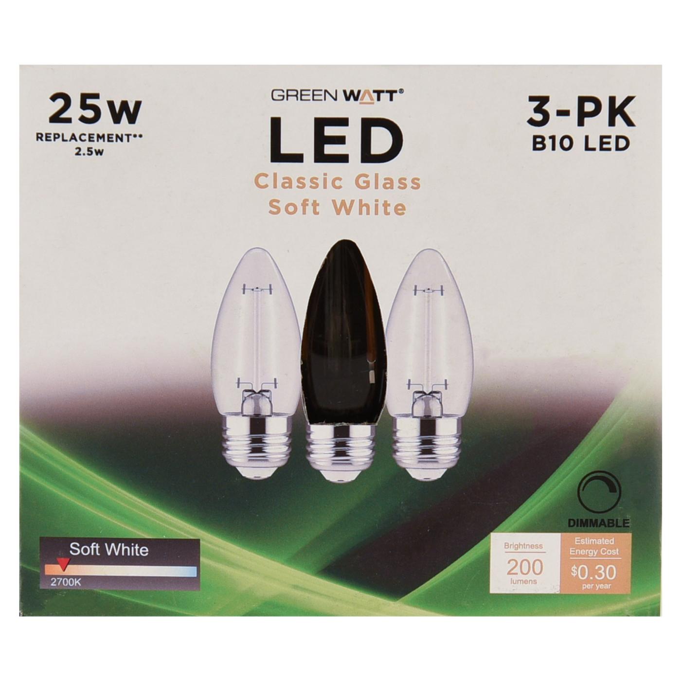 Green Watt B10 25-Watt Clear E26 LED Light Bulbs - Soft White - Shop Light bulbs at H-E-B