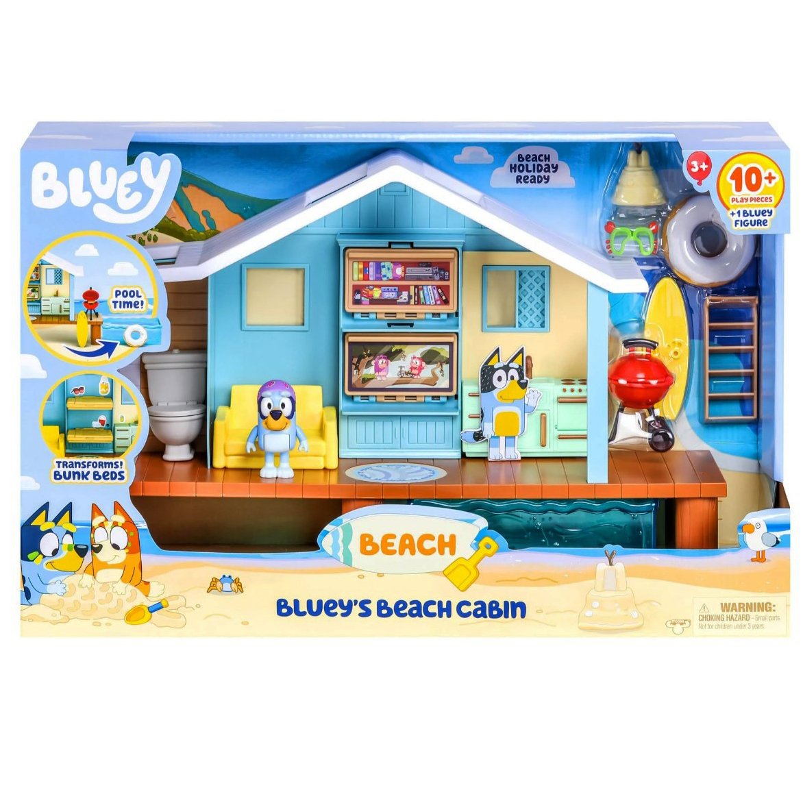 Moose Toys Bluey's Beach Cabin Playset - Shop Playsets at H-E-B