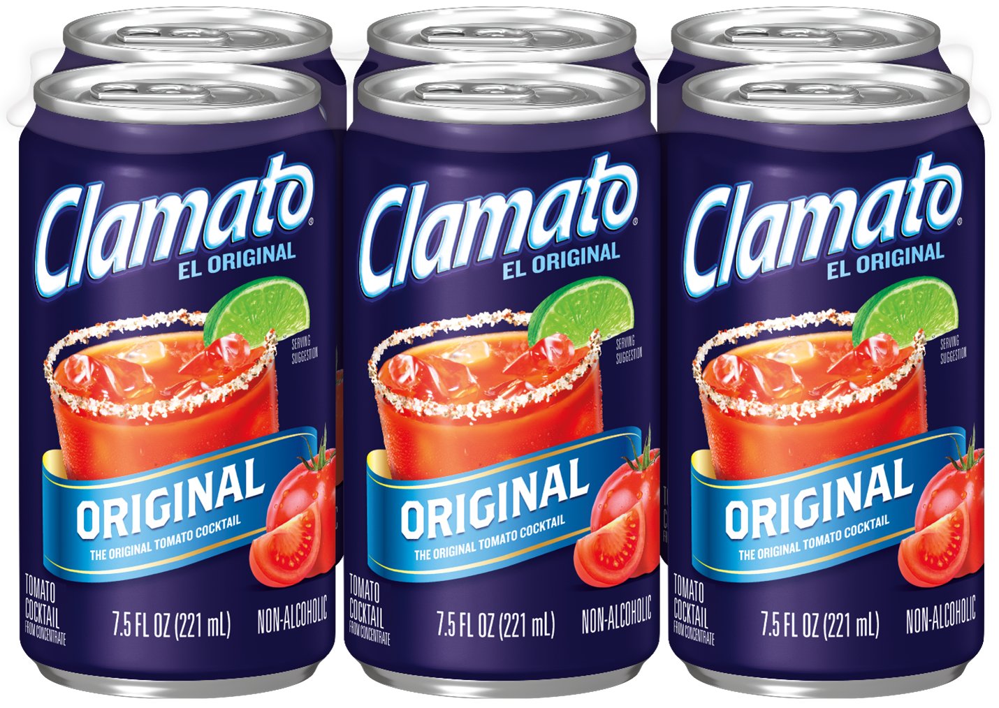 Clamato Original Tomato Cocktail Mixer 6 pk Cans - Shop Juice at H-E-B