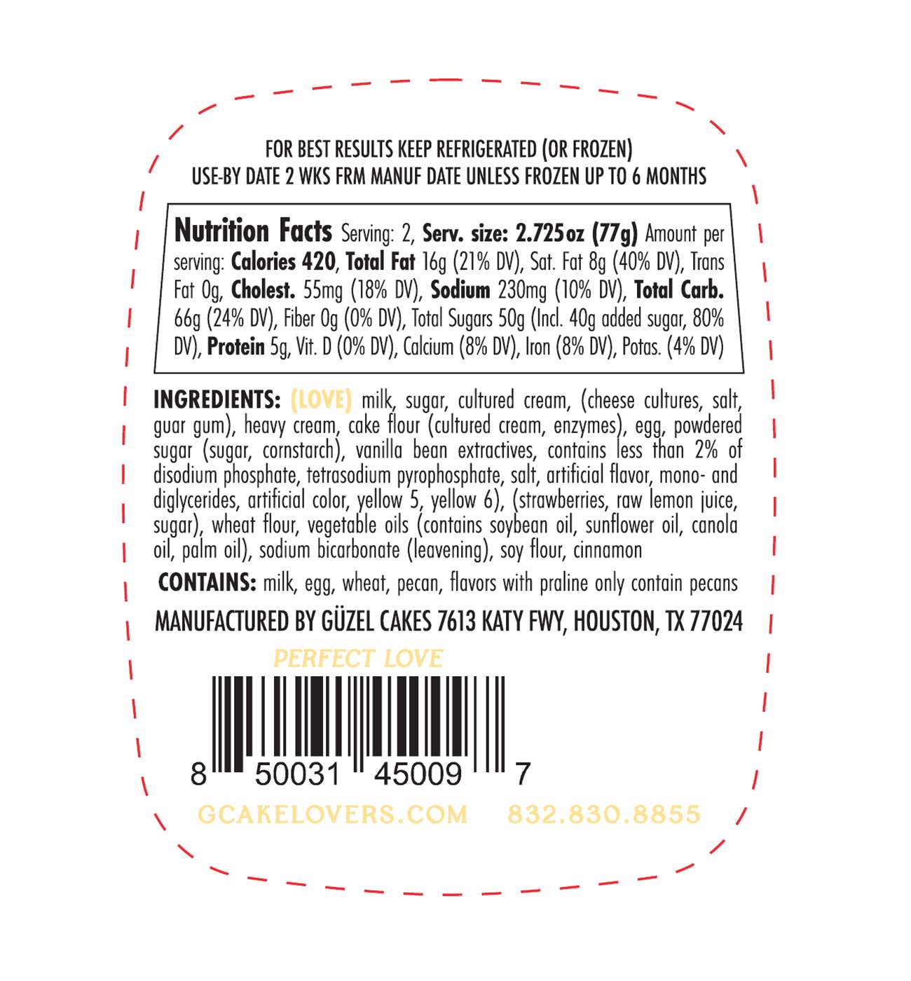 Guzel Cakes Strawberry Cheesecake Gourmet Dessert - Perfect Love - Shop ...