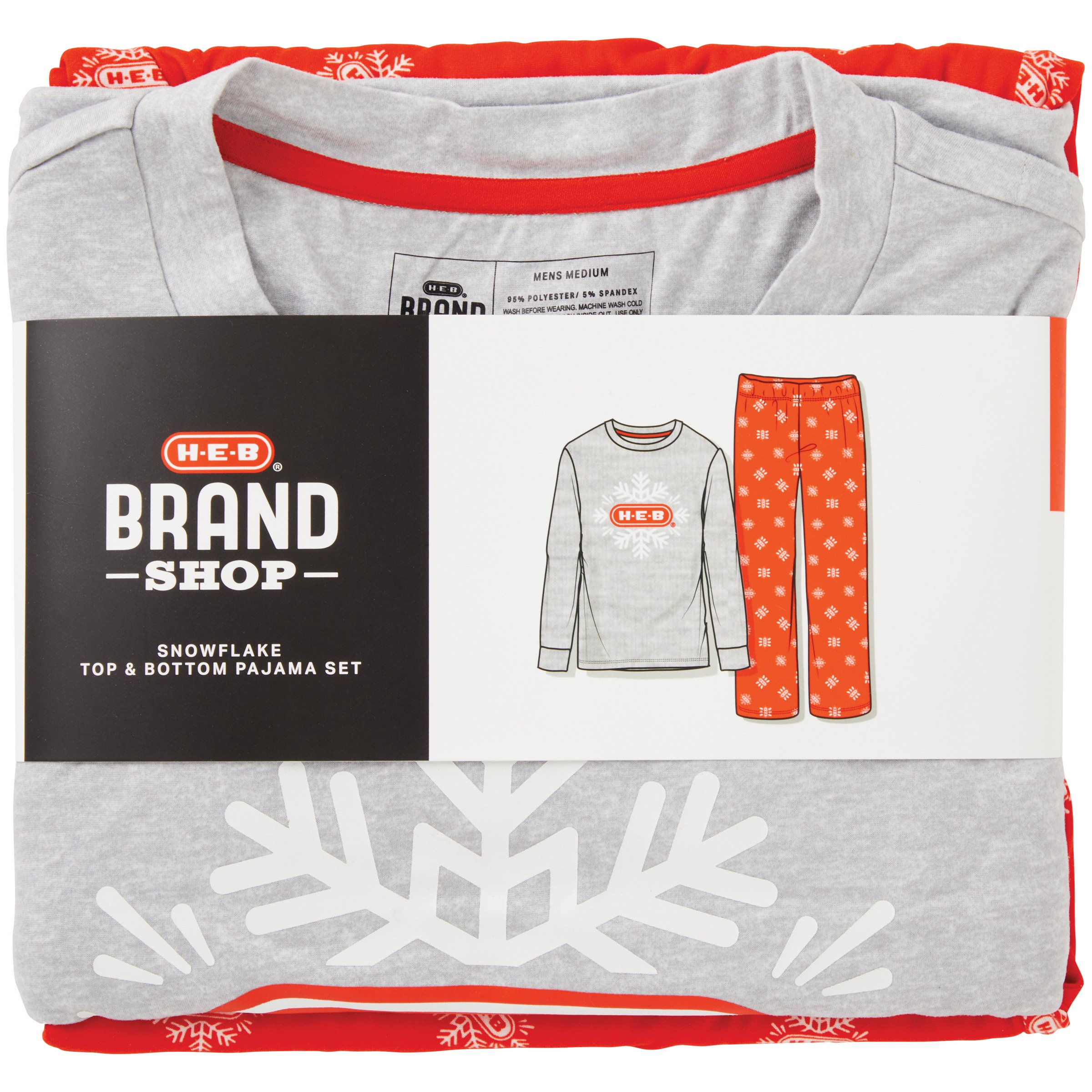 H-E-B Brand Shop Snowflake Men's Pajama Set - Shop Shirts & Tops at H-E-B
