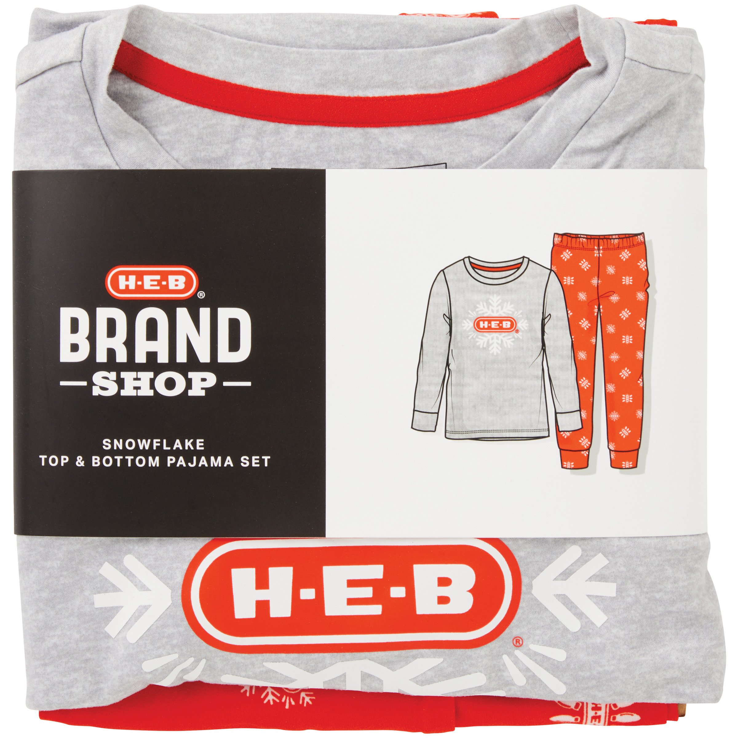 H-E-B Brand Shop Snowflake Children's Pajama Set - Shop Shirts & Tops ...