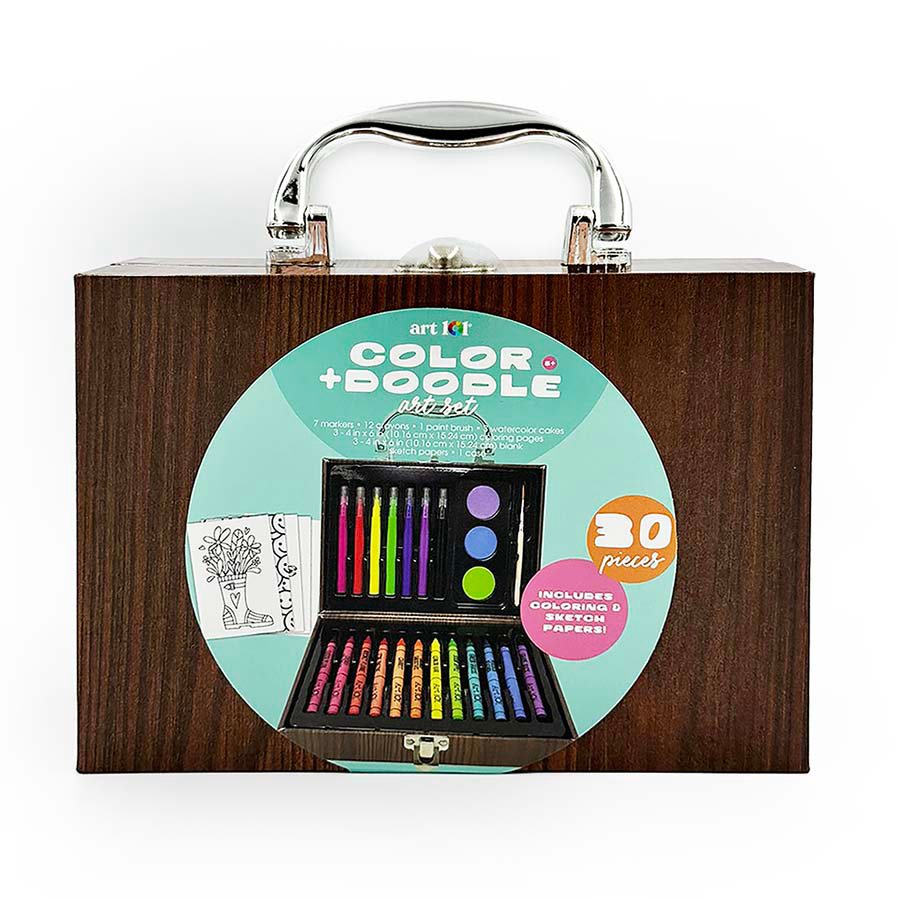 Art 101 Color & Doodle Art Set - Brown Wood - Shop Kits at H-E-B