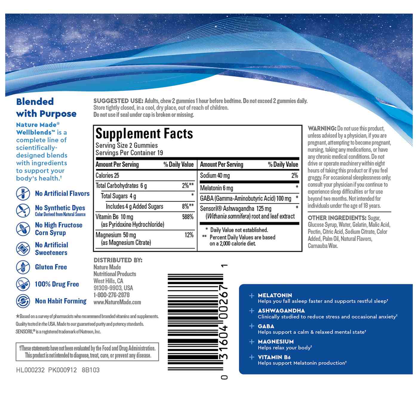 Naturemade Wellblends Sleep & Relieve Stress Gummies - Mixed Berry ...