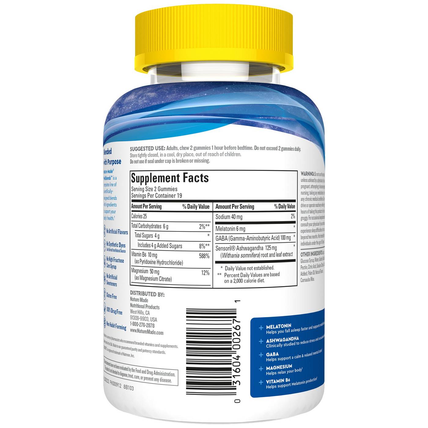 Naturemade Wellblends Sleep & Relieve Stress Gummies - Mixed Berry ...