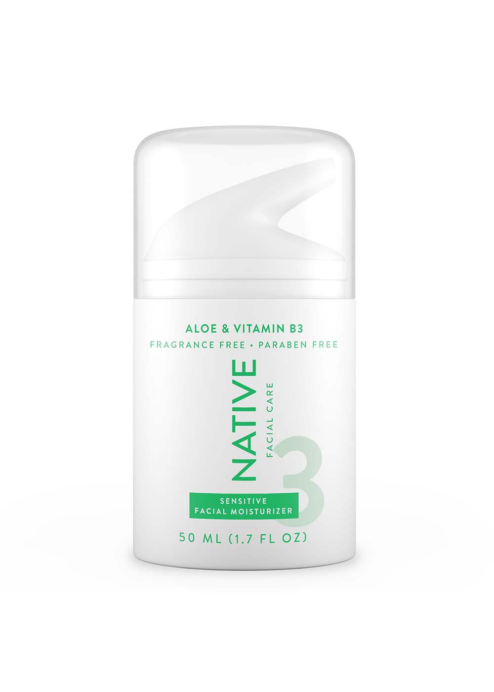 Native Sensitive Facial Moisturizer - Aloe & Vitamin B3 - Shop Facial ...