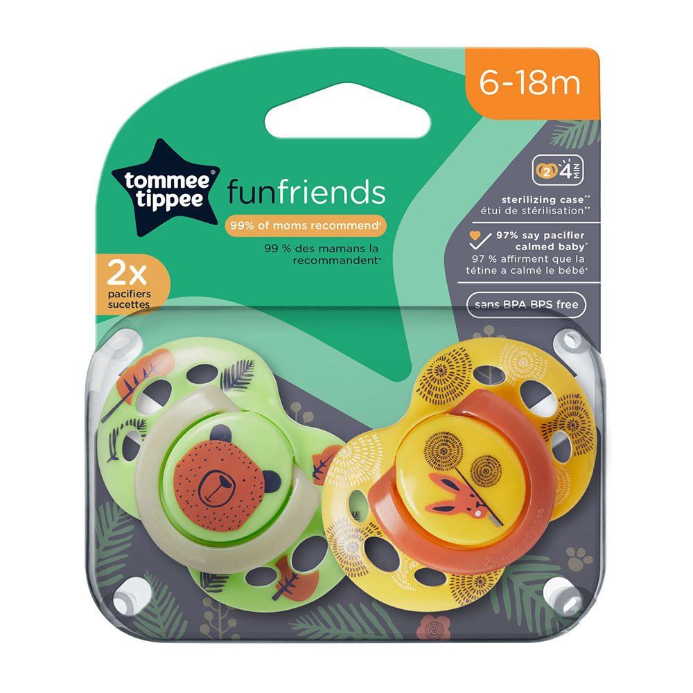 Tommee Tippee Fun Friends Pacifiers - 6-18m - Shop Pacifiers at H-E-B