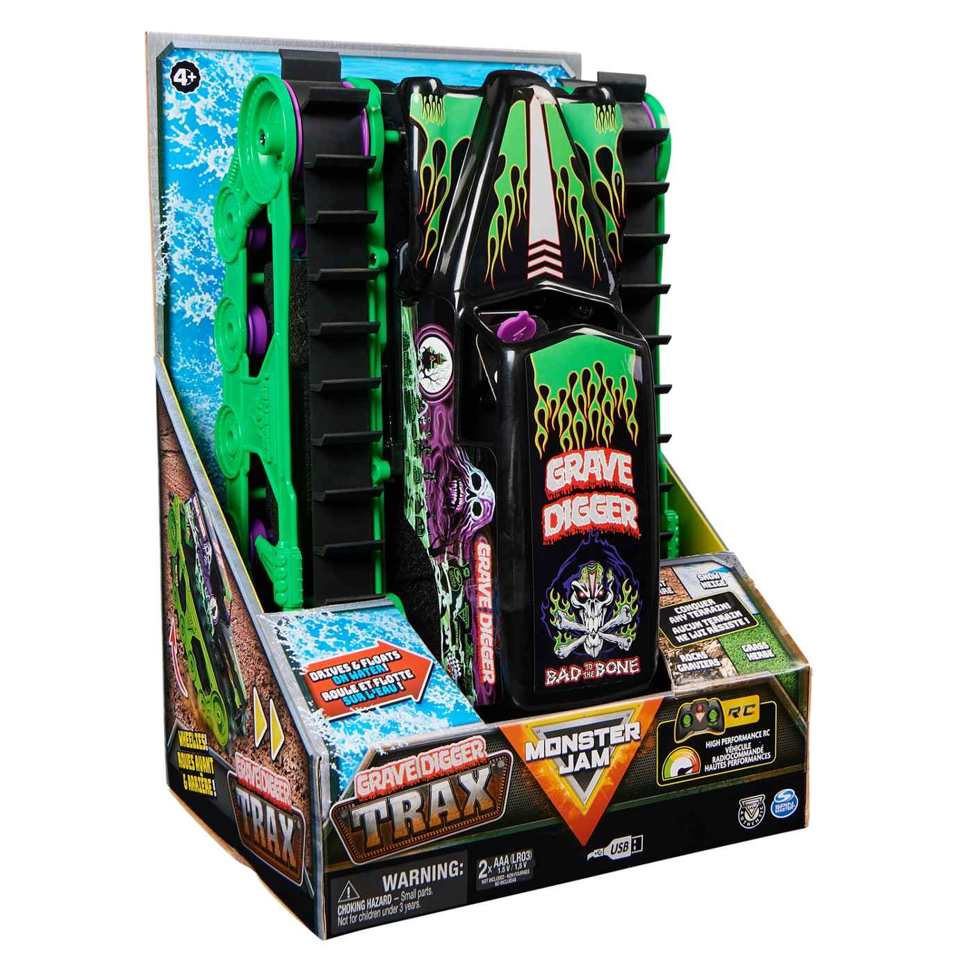 Monster Jam Grave Digger Trax R/C Vehicle - Shop Playsets at H-E-B