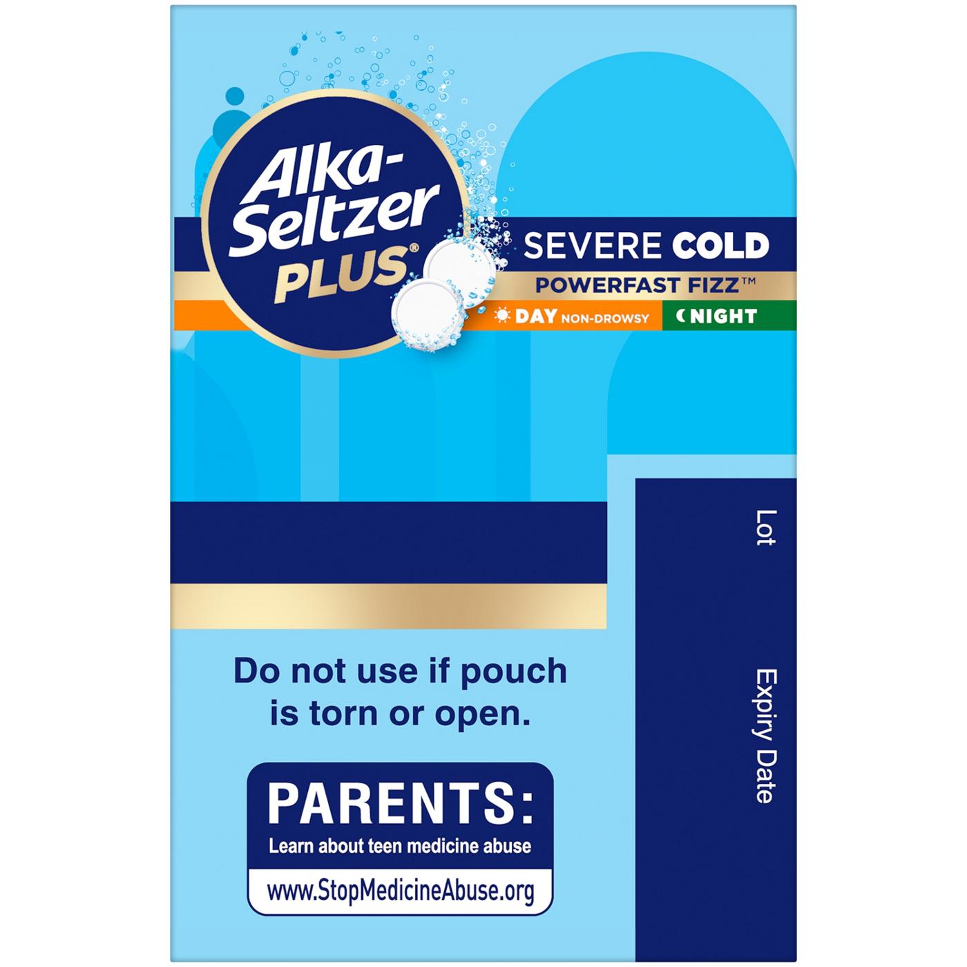 Alka-Seltzer Plus Severe Cold Powerfast Fizz Day & Night Tablets - Shop ...