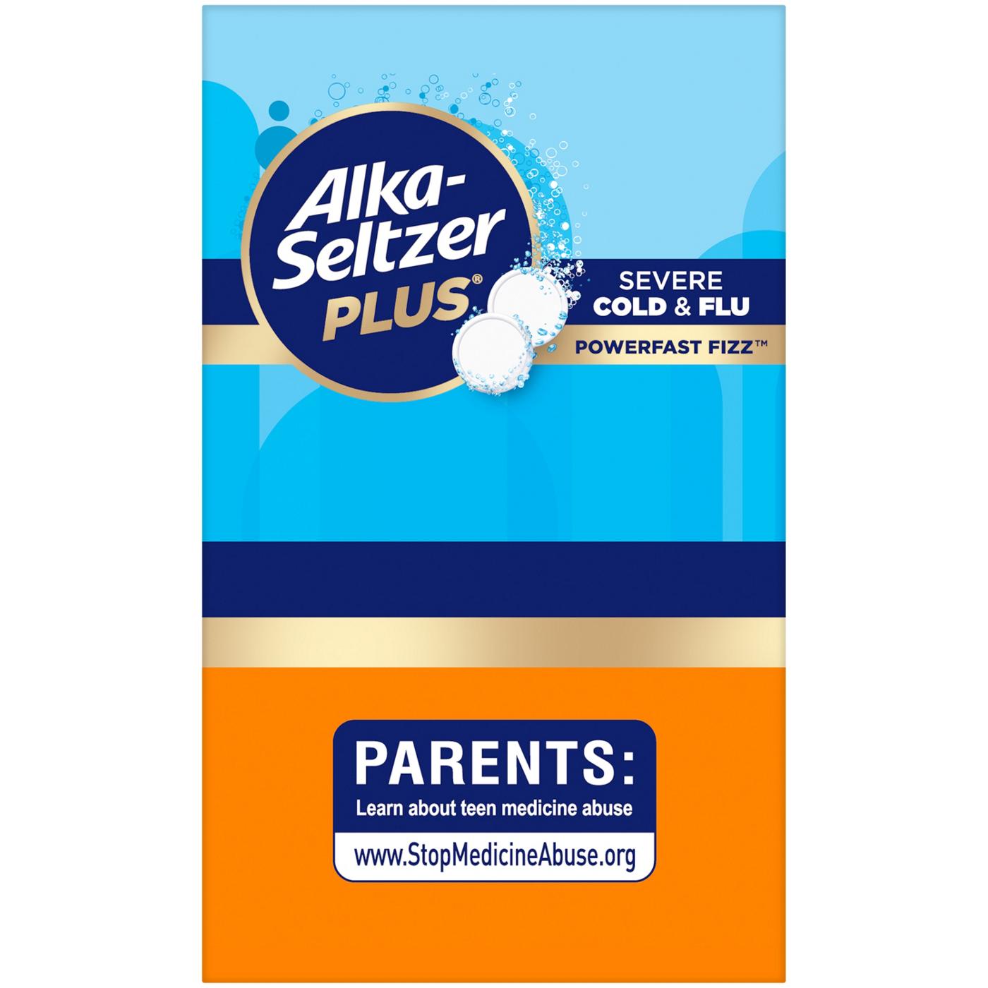 Alka-Seltzer Plus Severe Cold & Flu Powerfast Fizz Tablets - Citrus ...