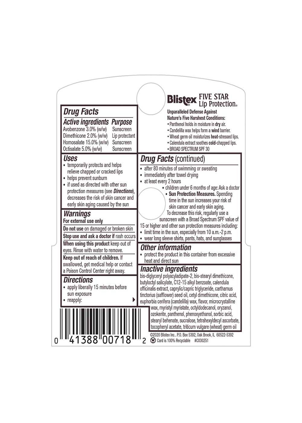 Blistex Five Star Lip Protection Value Pack - Shop Lip balm ...