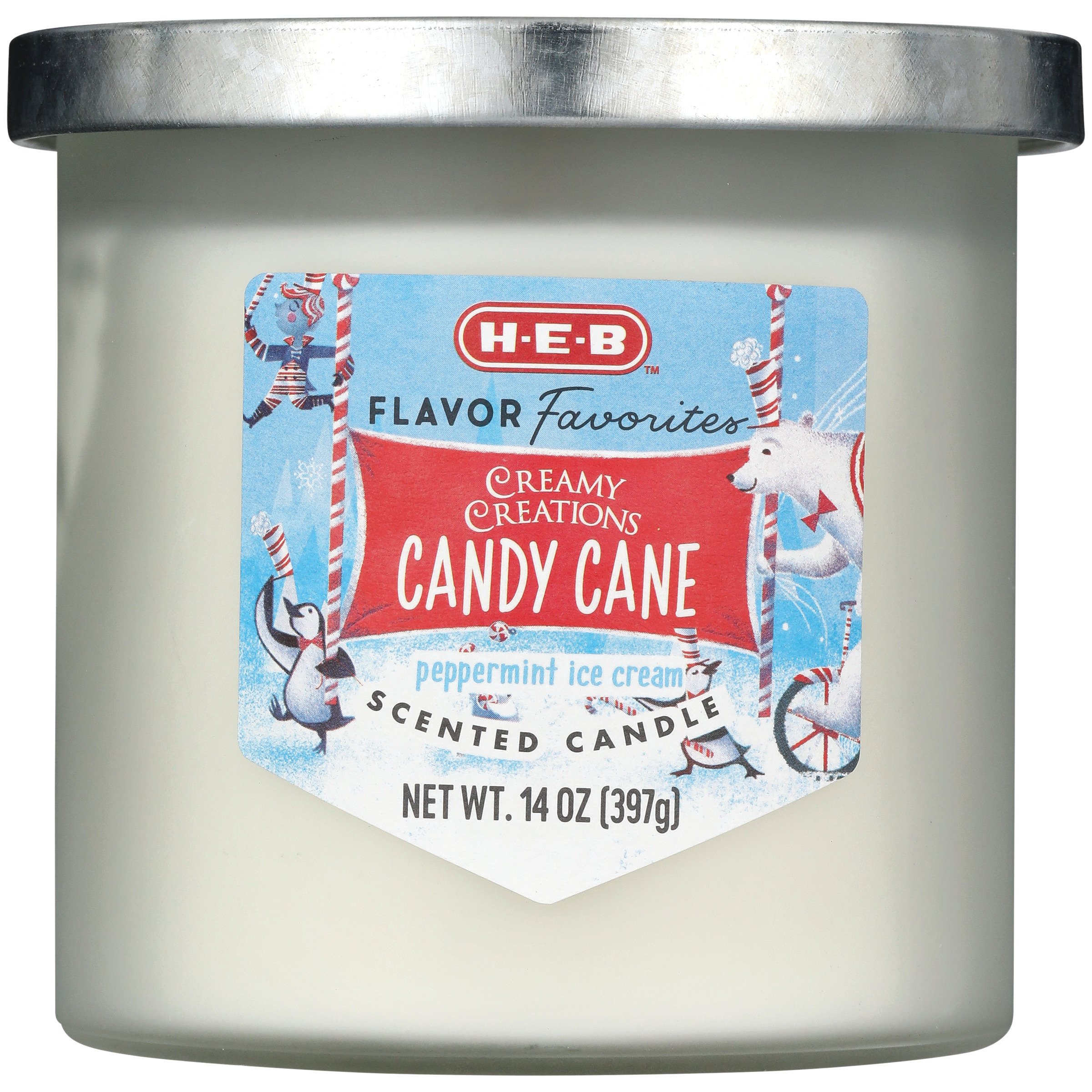 H-E-B Flavor Favorites Creamy Creations Candy Cane Scented Candle ...