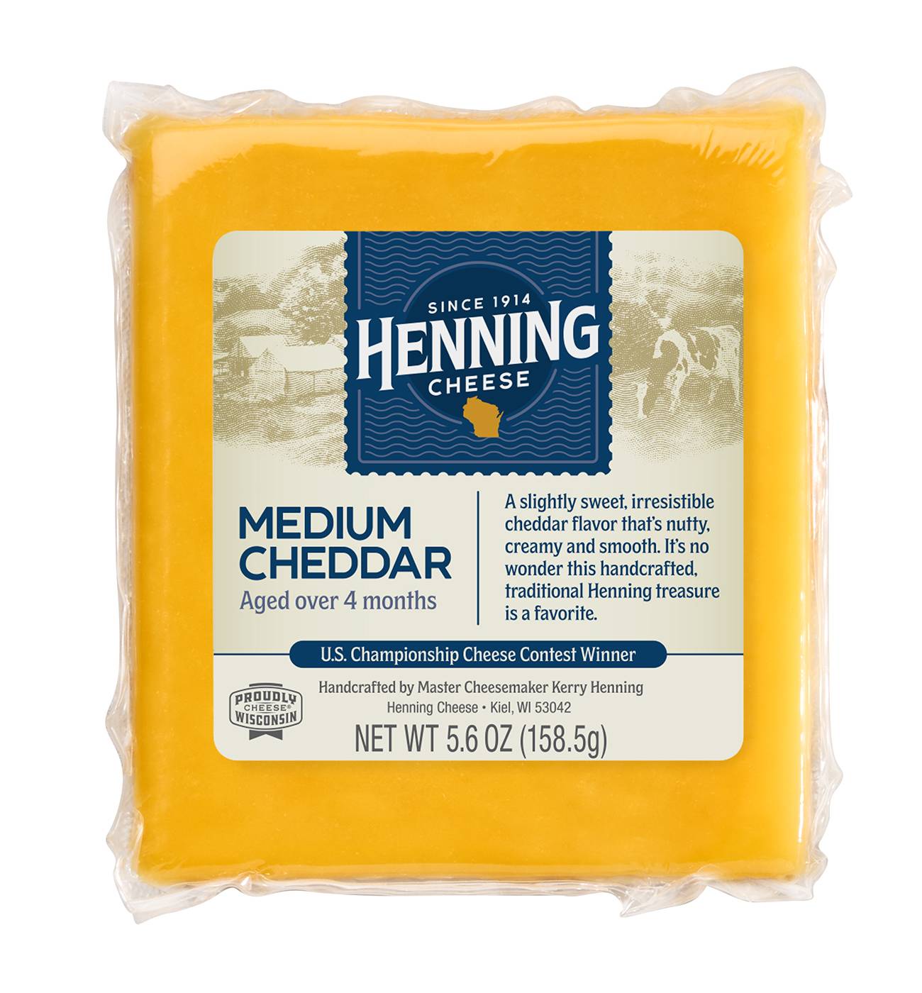 Henning's Medium Cheddar Cheese - Shop Cheese at H-E-B