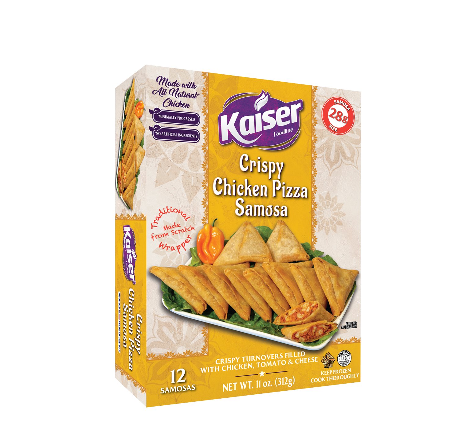 Kaiser Foodline Crispy Chicken Pizza Samosa - Shop Entrees & sides at H-E-B