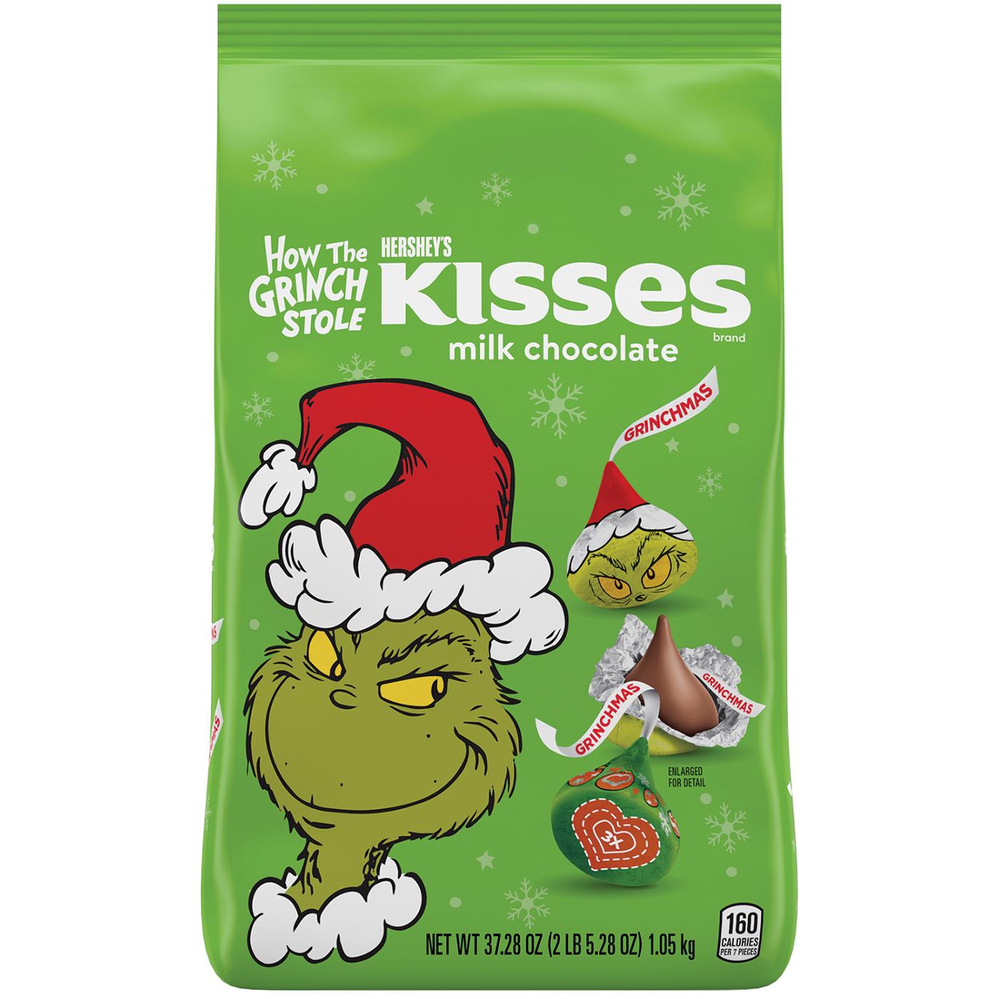Hershey's Kisses Grinch Milk Chocolate Christmas Candy - Shop Candy at ...
