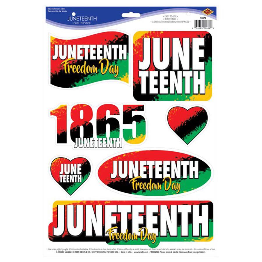 Beistle Juneteenth Peel 'N Place Sticker Sheet - Shop Party decor at H-E-B