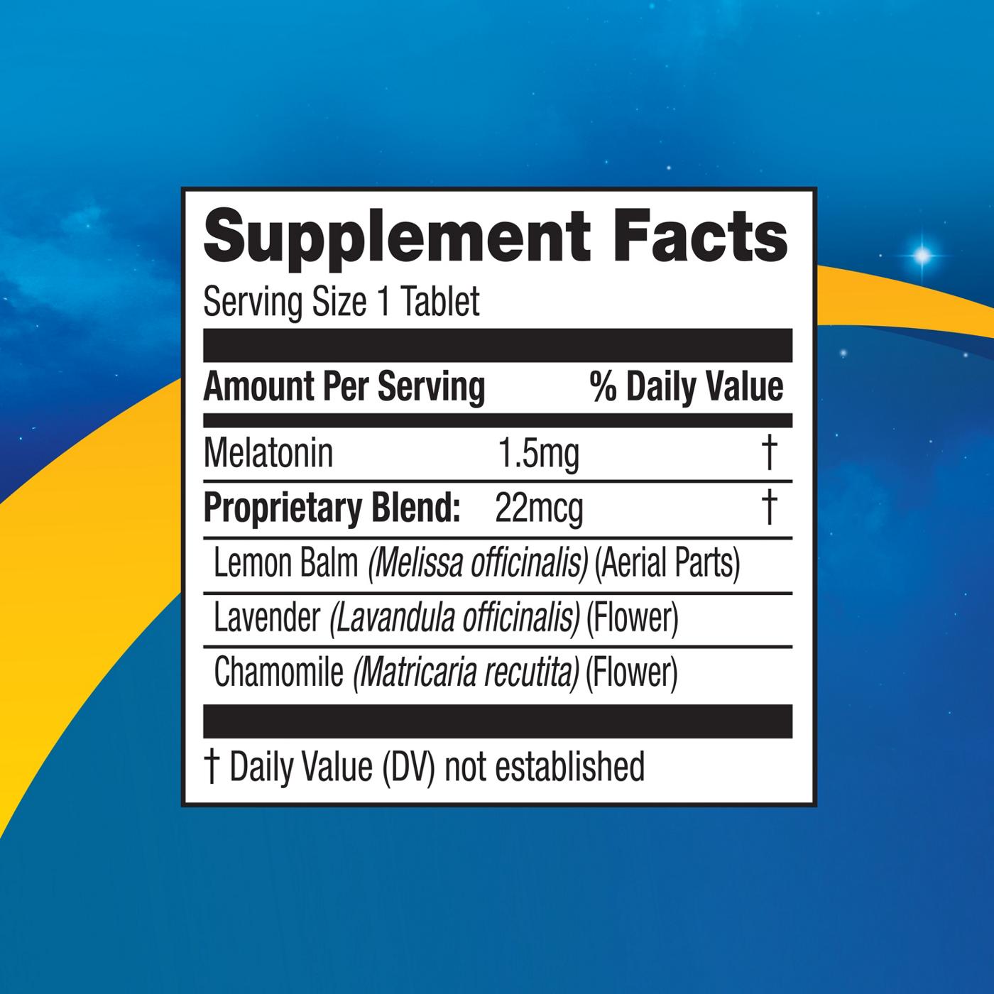 MidNite Back To Sleep 1.5 mg Melatonin Sleep Aid Quick Melt Tablets ...