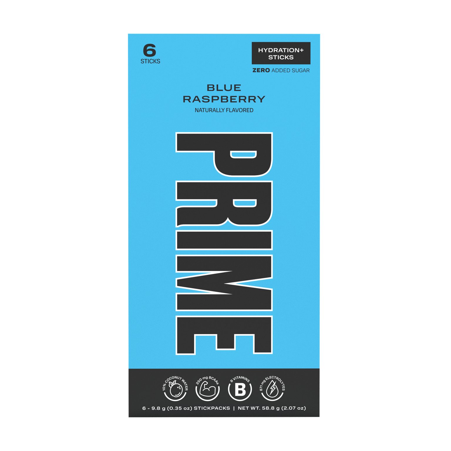 PRIME Hydration Zero Added Sugar Stick Packs - Blue Raspberry - Shop ...