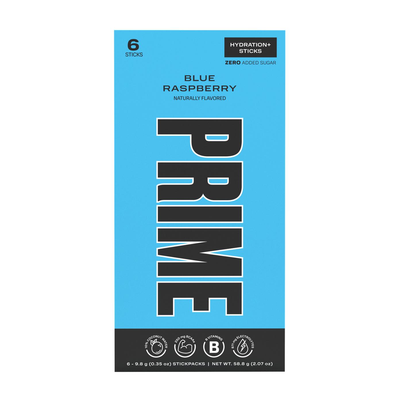 PRIME Hydration Zero Added Sugar Stick Packs - Blue Raspberry - Shop ...