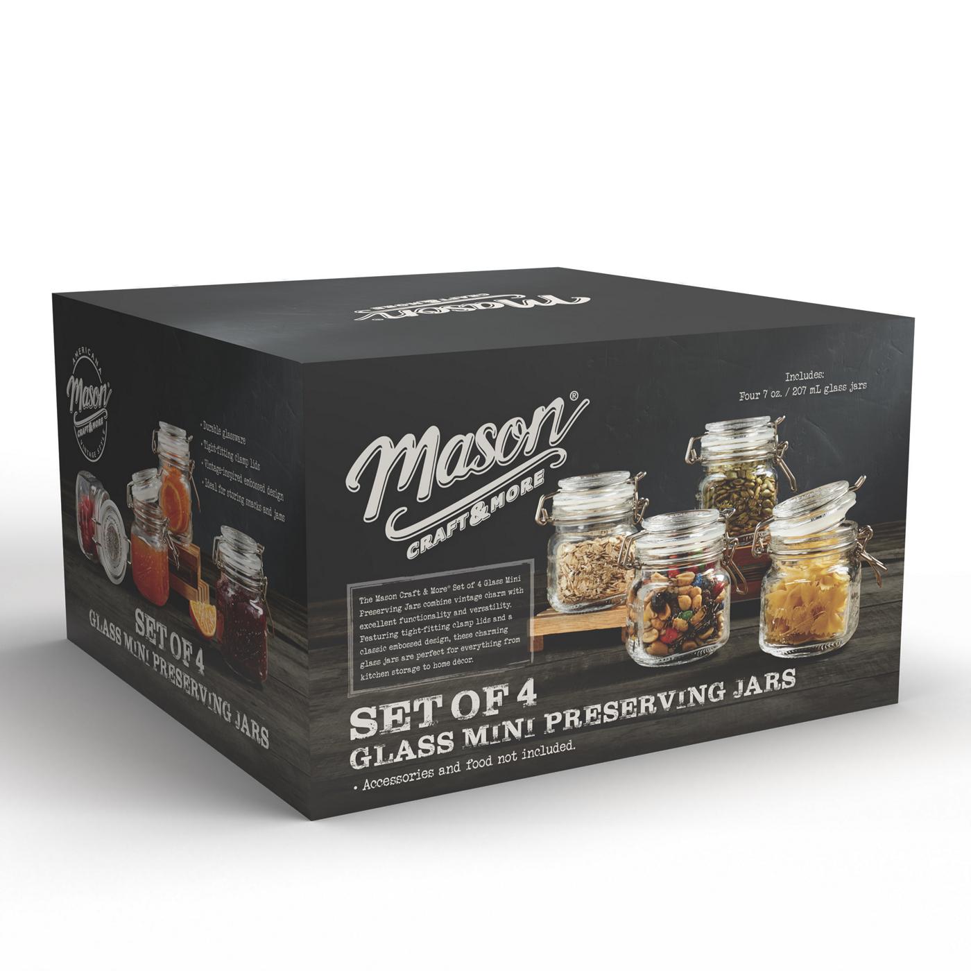 Mason Craft & More Glass Mini Preserving Jars, 7 oz - Shop Food storage ...