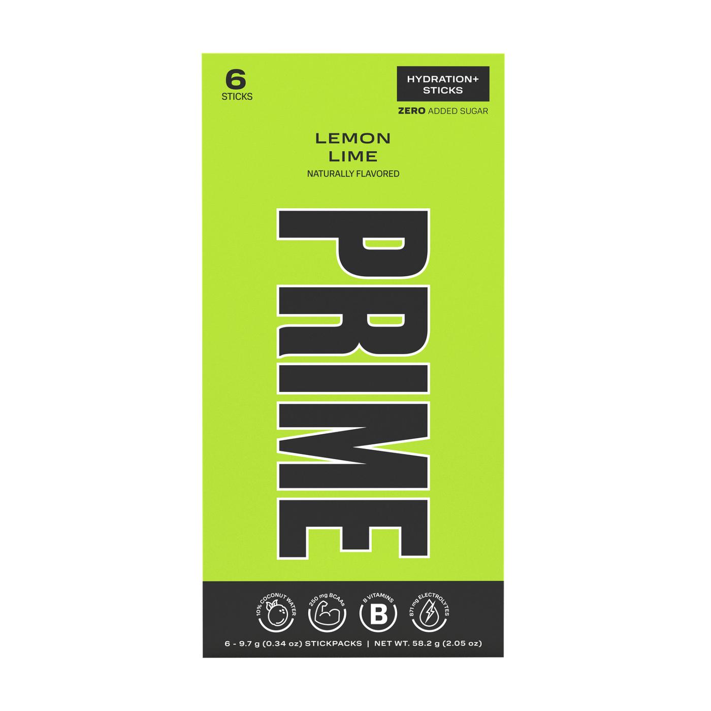Prime Hydration Lemon Lime Hydration Sticks - Shop Mixes & flavor ...