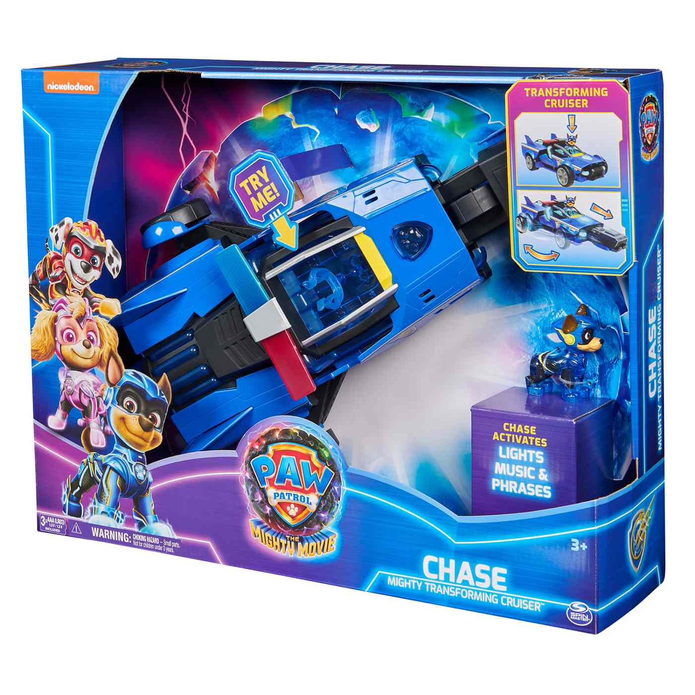 Spin Master Paw Patrol The Mighty Movie Chase's Transforming Cruiser ...