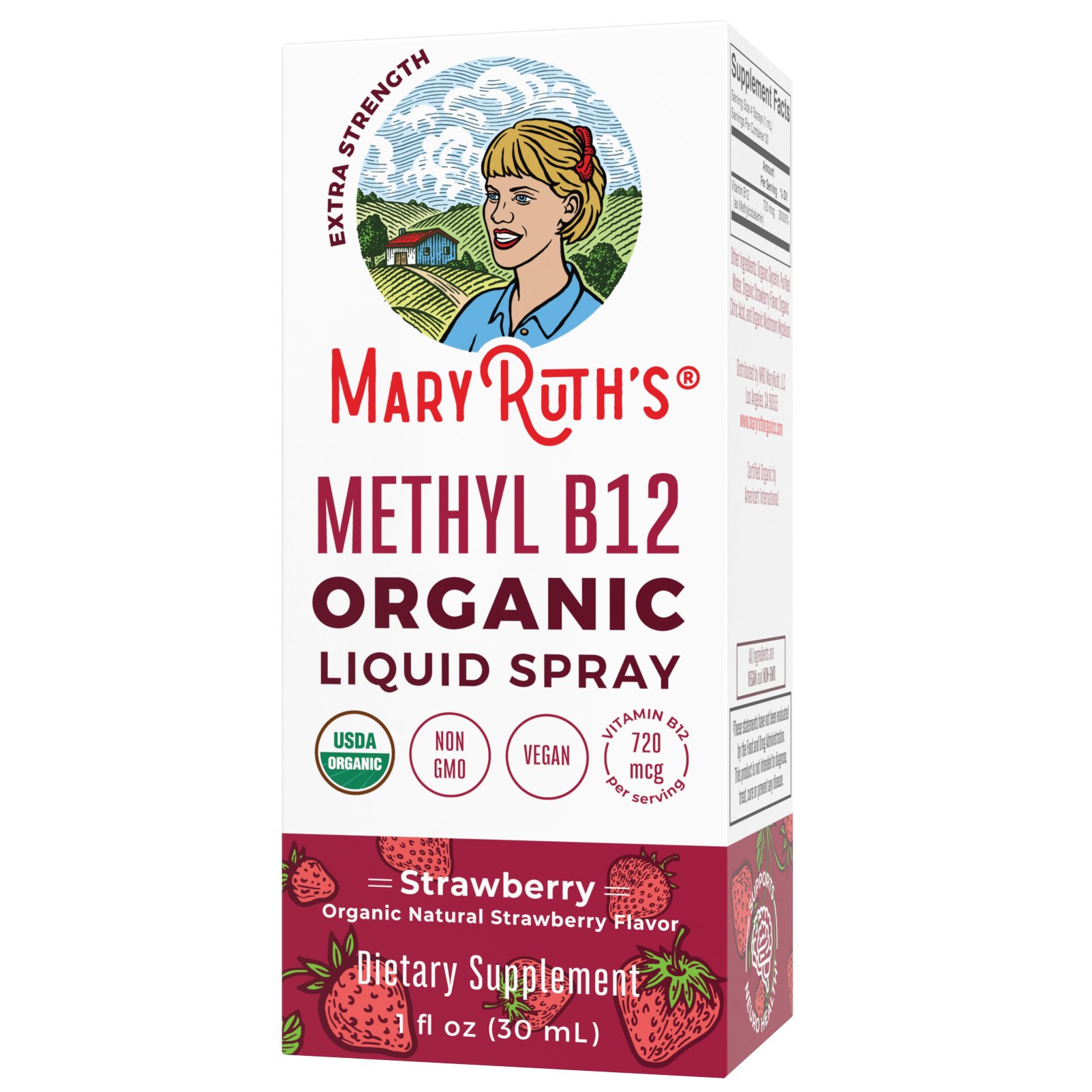 Mary Ruth's Organic Methyl B12 Liquid Spray - Strawberry, 1 oz ...