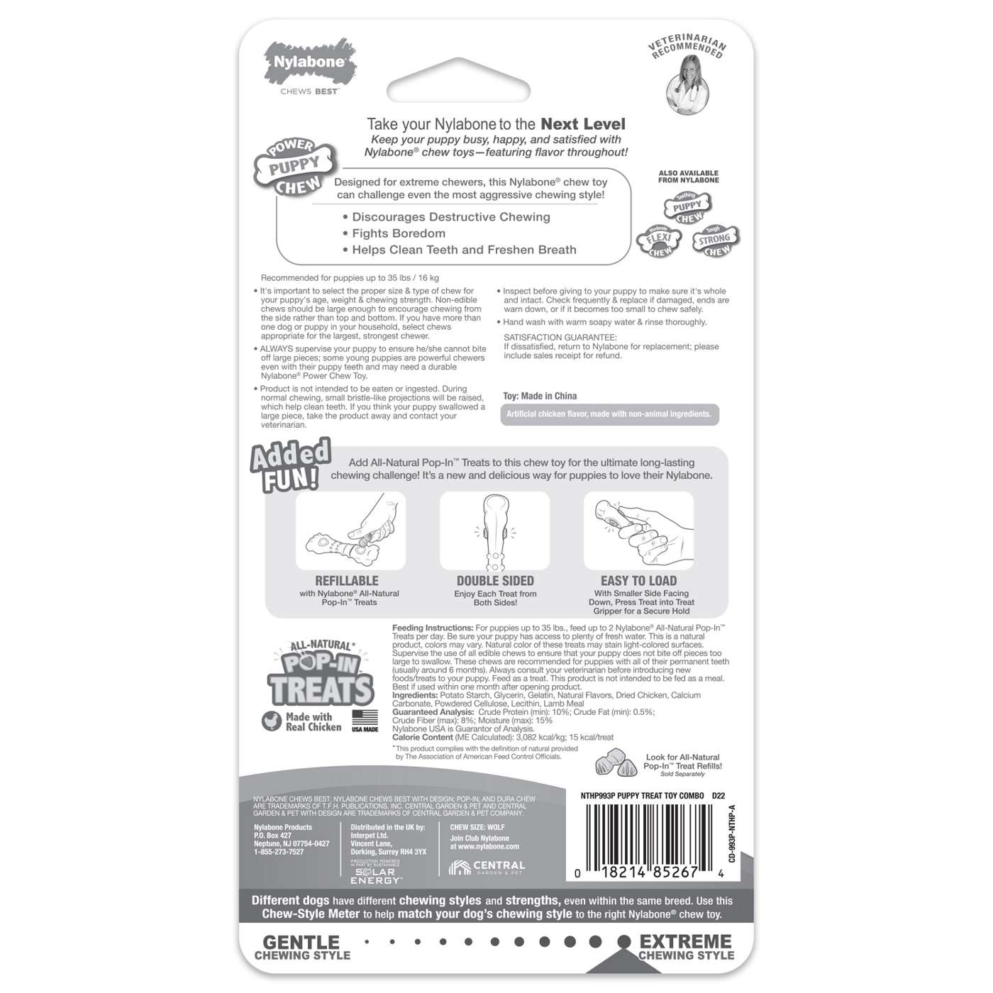 Nylabone Knuckle Bone Pop In Treat Large - Shop Chew toys at H-E-B