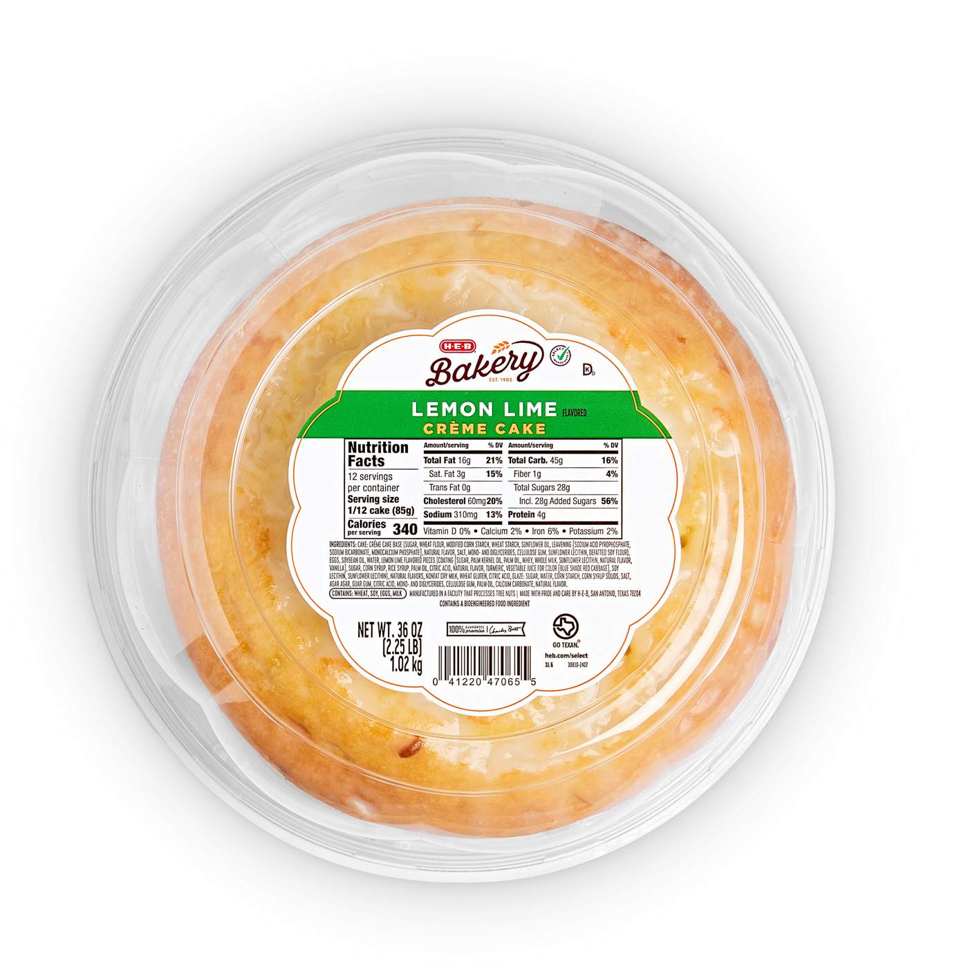 H-E-B Bakery Lemon Lime Crème Cake - Shop Standard cakes at H-E-B