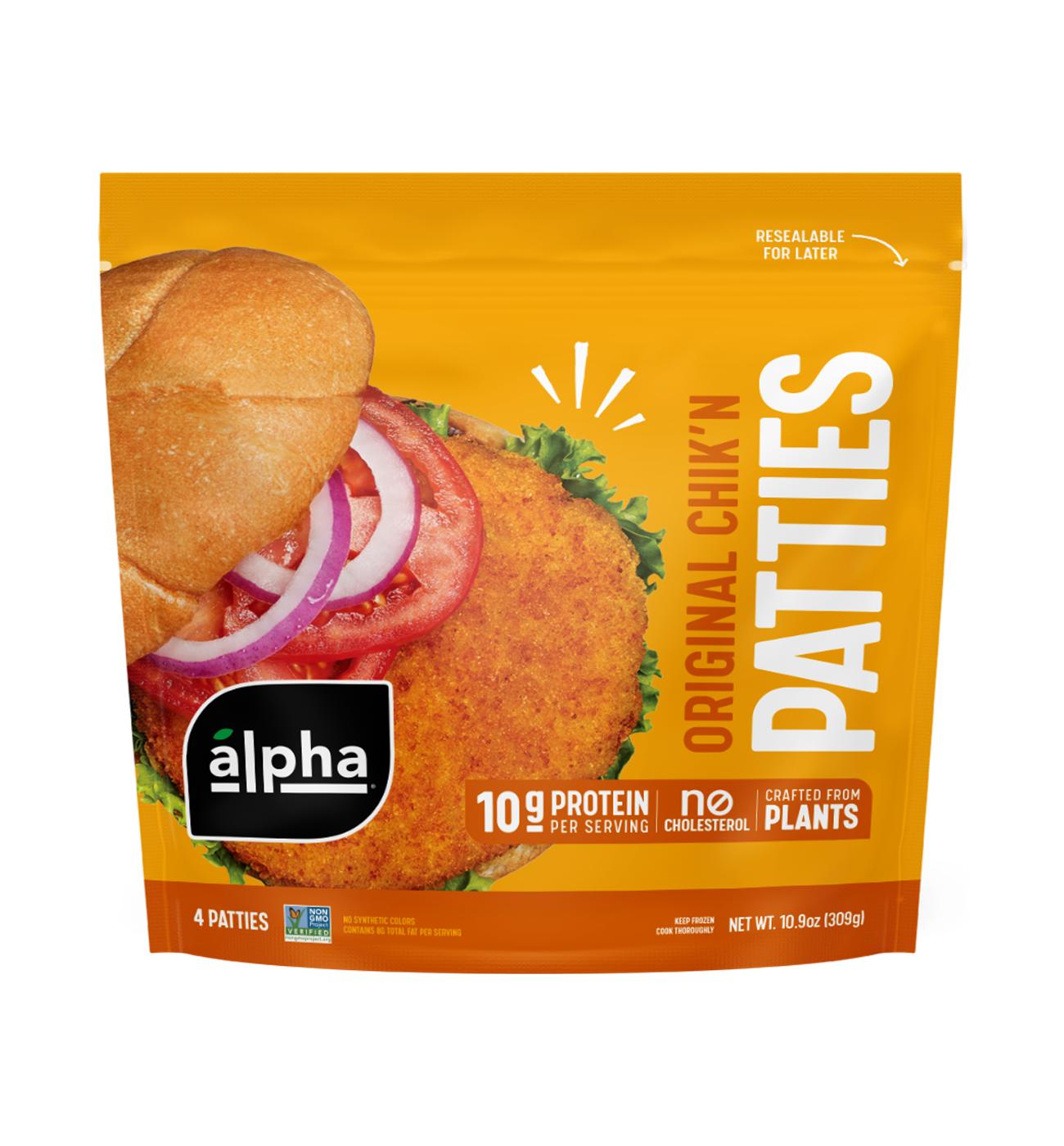 Alpha Frozen Plant-Based Original Chik'n Patties - Shop Meat ...